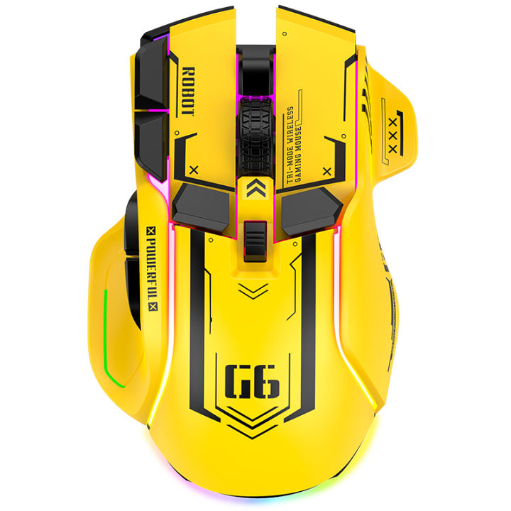 Tri-mode 2.4G USB Bluetooth Wireless Gamimg Mouse 12 keys RGB Game ...