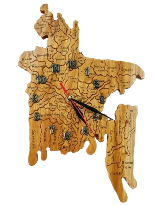 Bangladesh Map Watch/Map Ghori Premium Quality Wood Craft Big Size Wall ...