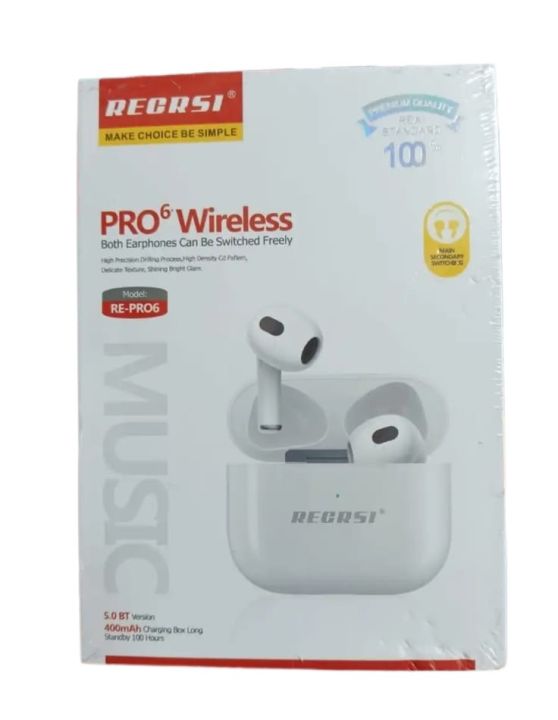 Recrsi Earpods pro6 Wireless Earbuds-Bluetooth Earphones - Bluetooth ...