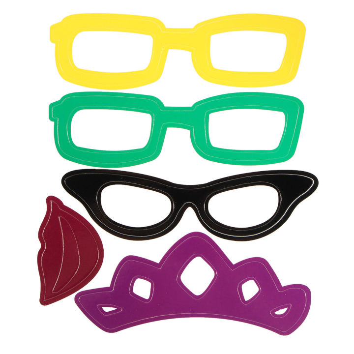 58pcs Colorful DIY Mask Photo Booth Props Mustache Lips On Sticks ...