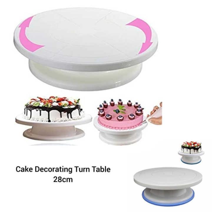 plastic cake turn table 28 cm | Daraz.com.bd