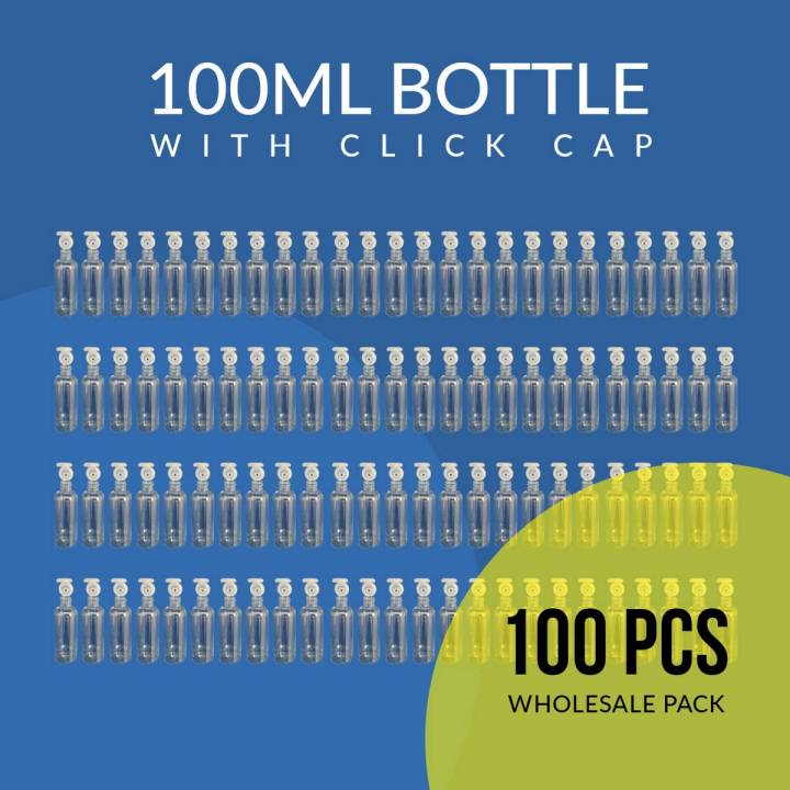 100 ml Click Cap Bottle 100 Pcs (Wholesale Combo) | Daraz.com.bd
