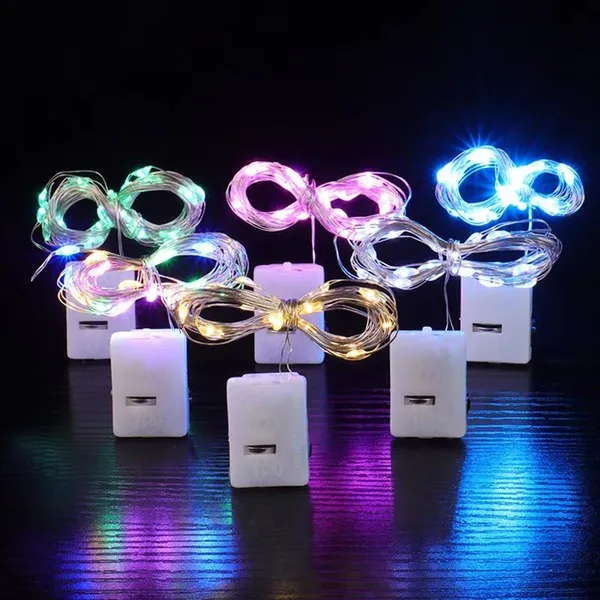 1M 10 LED Mini Micro Copper Wire Light Battery Operated Led Strip ...