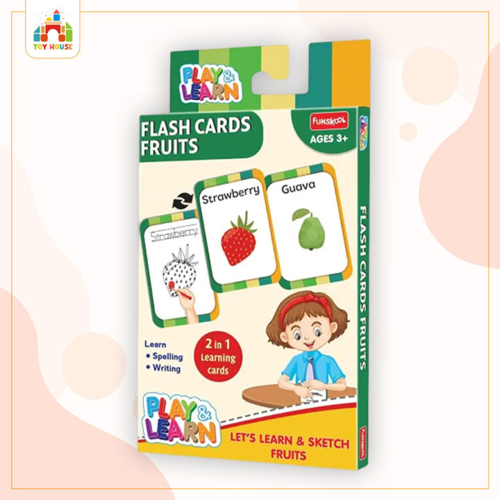 FUNSKOOL PL Flash Cards Fruits 21 Pieces for 3 Year Old Kids and Above ...