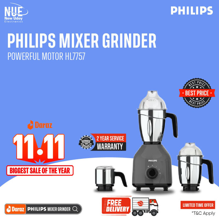 Philips HL7757 750W 3 Jar Mixer Grinder Blender with Free Delivery ...