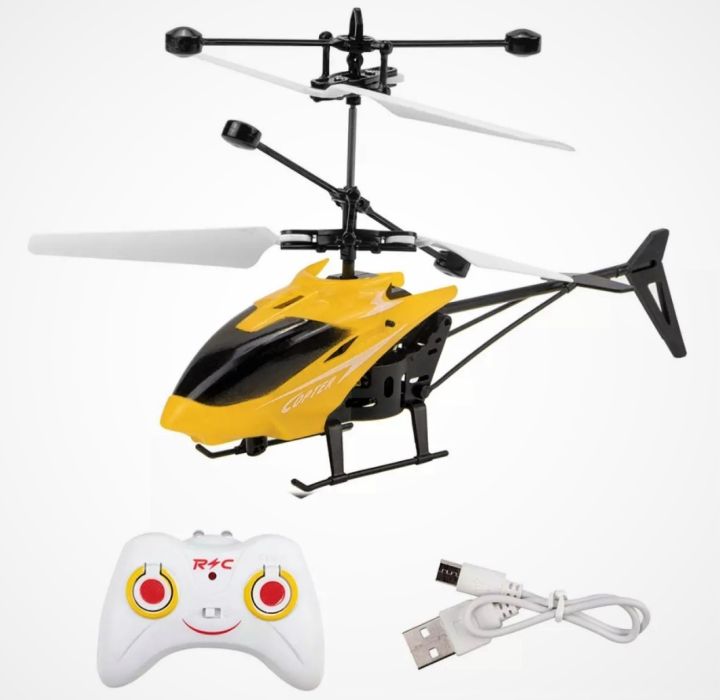 Remote Control/Hand Sensor Rechargeable Aircraft Helicopter | Daraz.com.bd