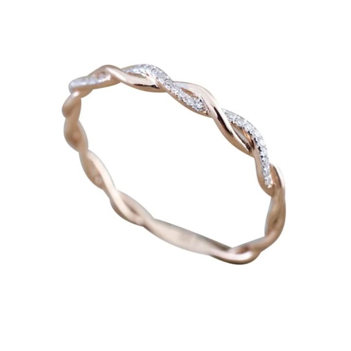 【beauty code store】Twisted Shape Engagement Ring Matching Band ...