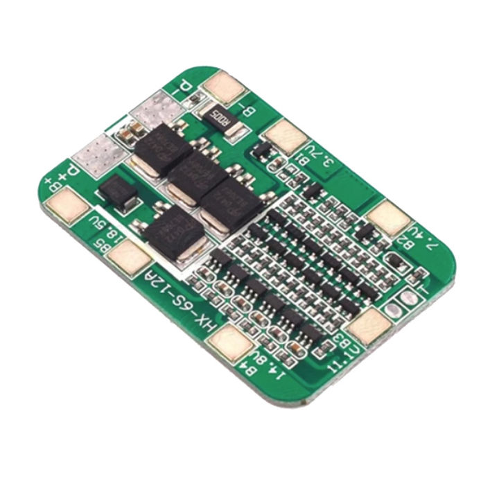 6S 12A 24V BMS Protection Board For 6 Pack 18650 Li-ion Lithium Cell ...