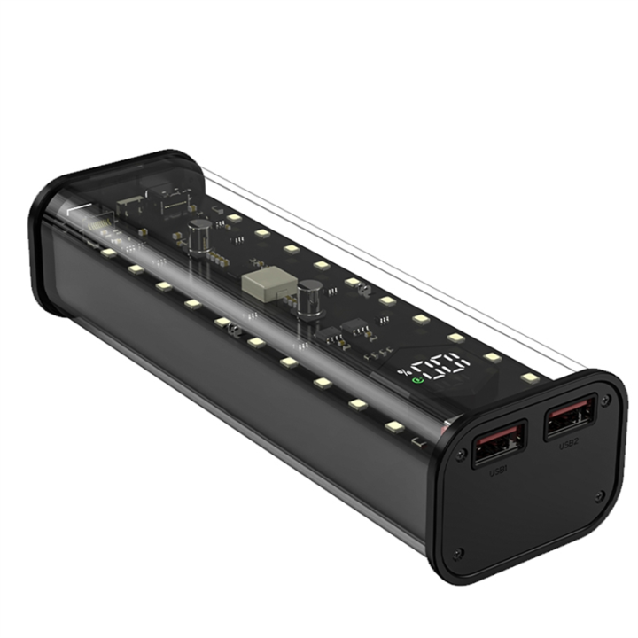 21700 Battery Storage Box 4 Slots DIY Power Bank Box Black | Daraz.com.bd