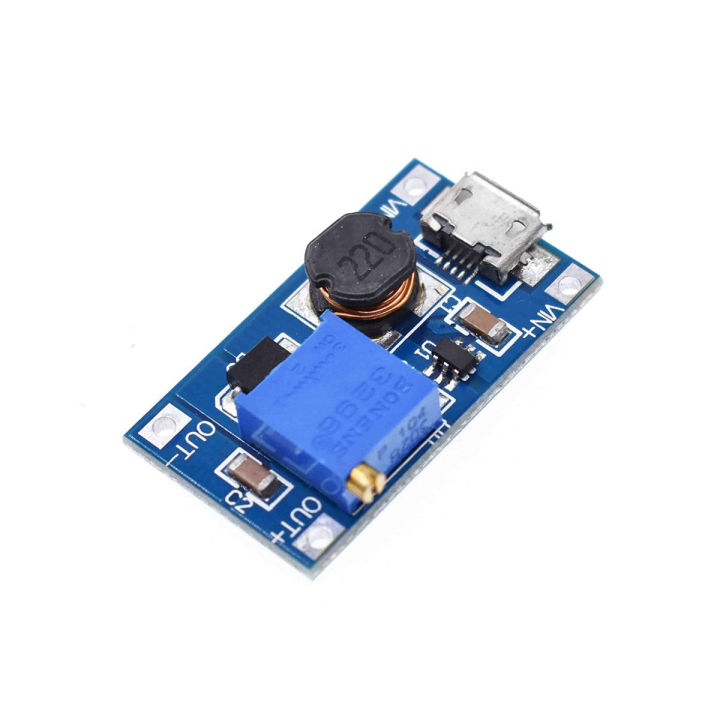 DC DC Step Up MT3608 Boost Converter Micro USB DC 2V-24V to 5V-28V 2A Adjustable Voltage ...