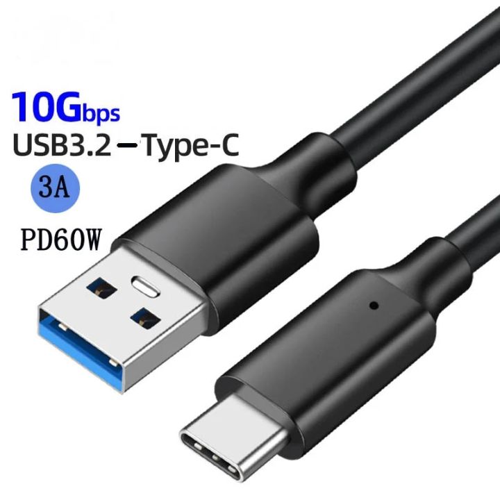 USB C Cable 60W Fast Charging Cable 10Gbps USB A to Type-C 3.2 Data ...