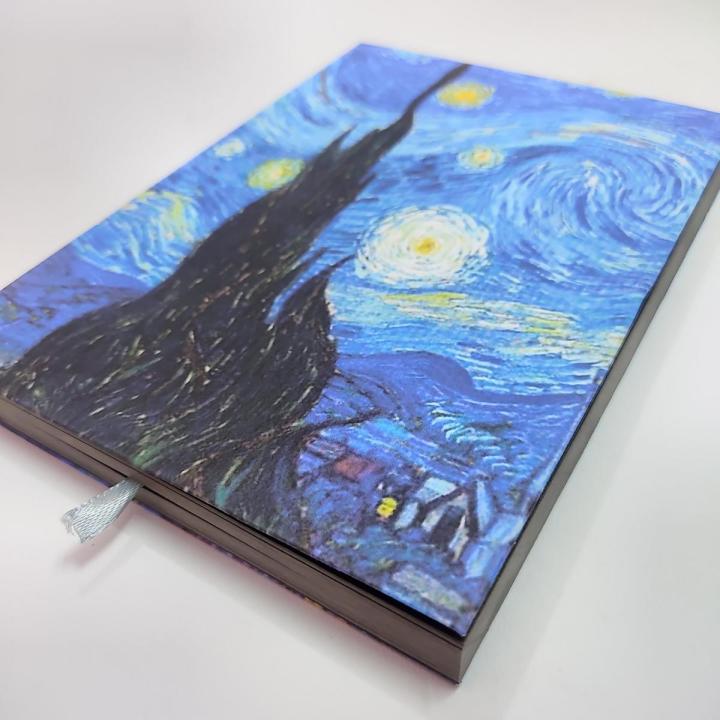Black paper Starry Night medium size Aesthetic Notebook for gift (7.5 ...