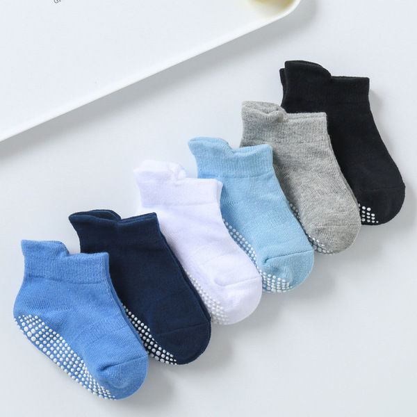 Non-Slip Baby Socks for Boys & Girls – Anti-Skid Cotton Ankle Socks for ...