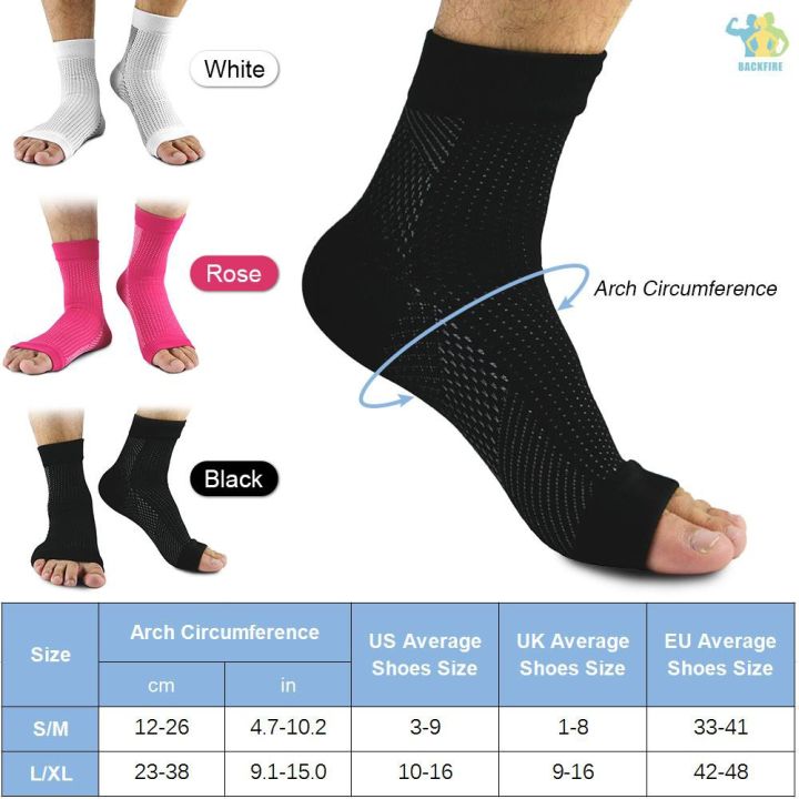 Compression Foot Sleeves Men Women Compression Socks with Arch Heel ...