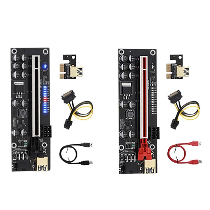 2Pcs V011Pro PCIE Riser Card PCI Express 1X to 16X GPU Riser USB 3.0 ...