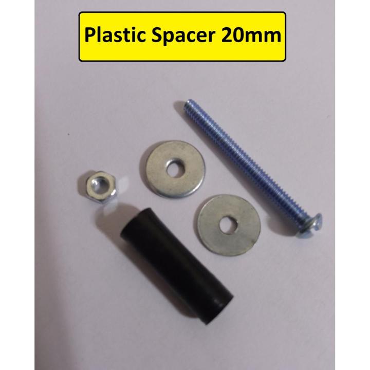 4Pcs-20mm Plastic Spacer 20mm Round Metric Insulation Spacer Standoff ...