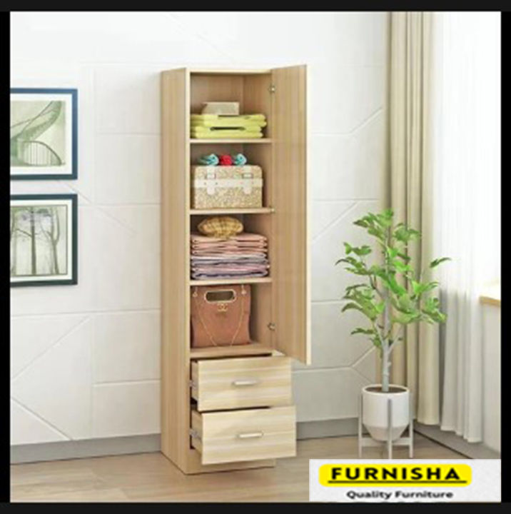 Single Door Almira With 2 Drawer in MDF Laminated Board Burma Teck ...