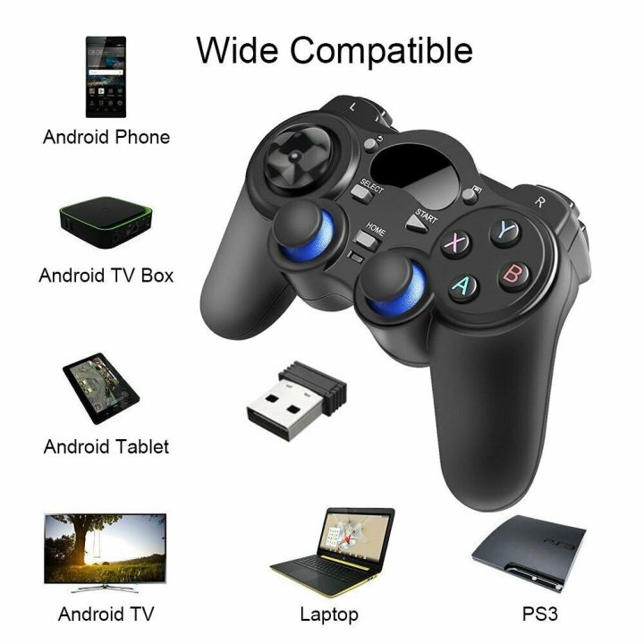 For Android Tablet Phone PC TV 2.4G Wireless Controller Gaming Gamepad ...
