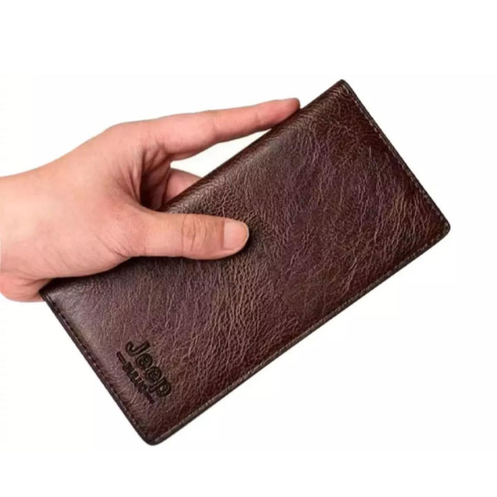Jeep Chocolate Artificial Leather Long Wallet for Men | Daraz.com.bd