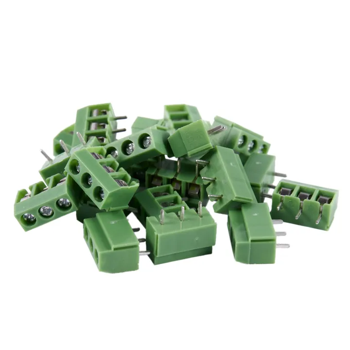 20 Pcs 3 Pin 5mm Pitch PCB Mount Screw Terminal Block AC 250V 8A ...