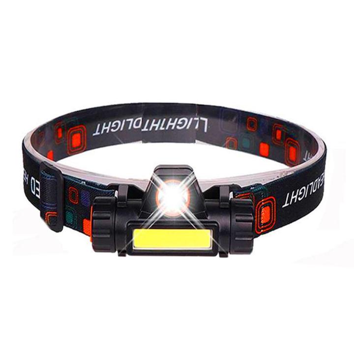 Portable mini High Power LED Headlamp Built-in Battery T6+COB USB ...