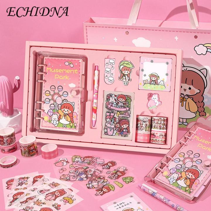 ECHIDNA Binder Notebook Set Exquisite Pattern Kids Journal Binder ...