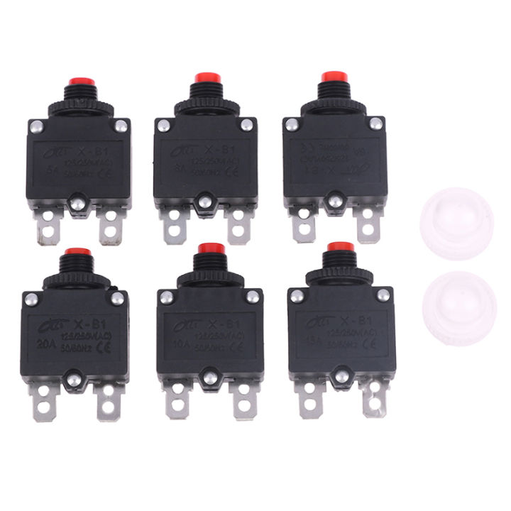 Thermal Switch Circuit Breaker Overload Protector 5A 6A 8A 10A 15A 20A ...
