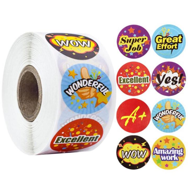 【happy one】500pcs “good job" reward 8 designs cartoon sticker good for ...