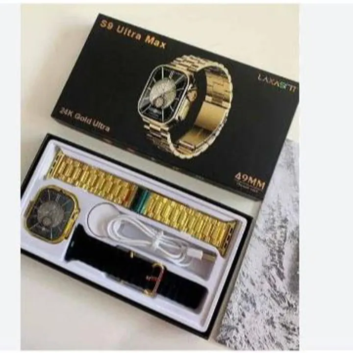 S9+V9 Ultra Max Smartwatch – HD AMOLED Screen Available in Gold Color ...