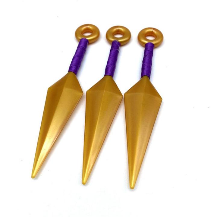 Naruto Anime Golden Shuriken Kunai Model Toys Ninja Action Figures ...