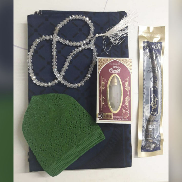 Muslim Prayer (Cap/Tupi/Miswak/Ator/jainamaz/ prayer mat)- combo set ...