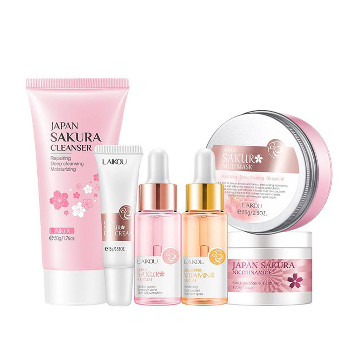Laikou sakura face wash/eye cream/sakura serum/vitamin c serum/essence ...