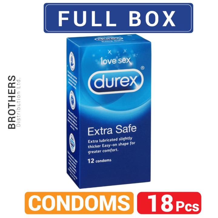 Durex - Extra Safe Condom - Full Box - 3x6=18pcs - Condom | Daraz.com.bd