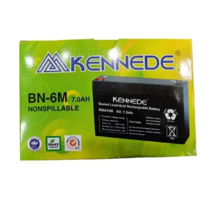 Kennede BN-6M Rechargeable Sealed Lead Acid Battery Many=6V7.0Ah ...