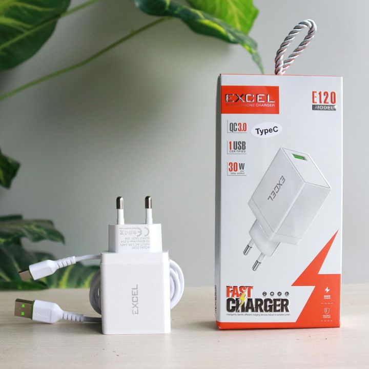 Excel Fast Charger 30W/QC Type-B Model E-120 | Daraz.com.bd