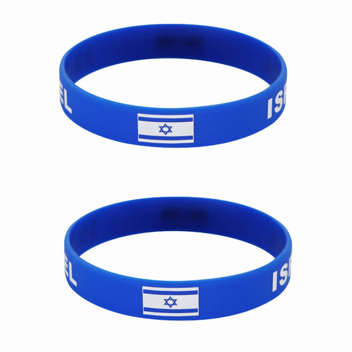 2pcs Flag Silicone Bracelets Sports Game Wristbands National Flags ...