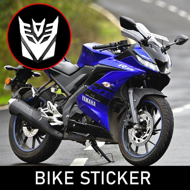 Bike Sticker Transformer 3D Chrome Finish Transformer Sticker For Bike ...