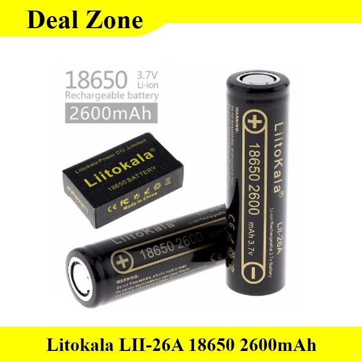 1Pcs LiitoKala Lii-26A 18650 2600mAh 3.7V Rechargeable Li-ion Battery ...