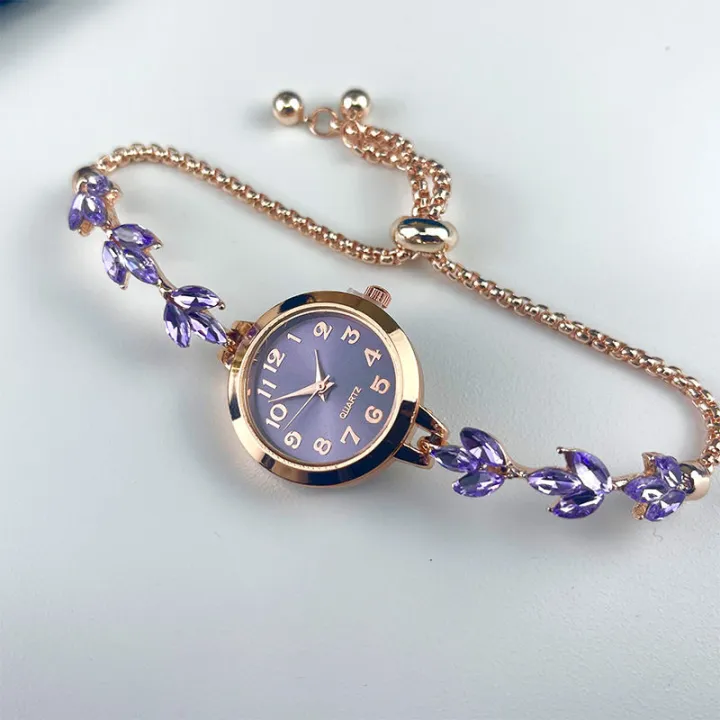 【Hengli jewelry story】Vintage Fashion Quartz Watch with Rhinestones ...