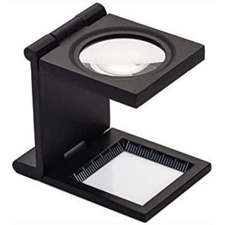 COUNTING GLASS MAGNIFYING 10X, 28MM, WHITE SCALE FOR TEXTILE FOLDABLE ...