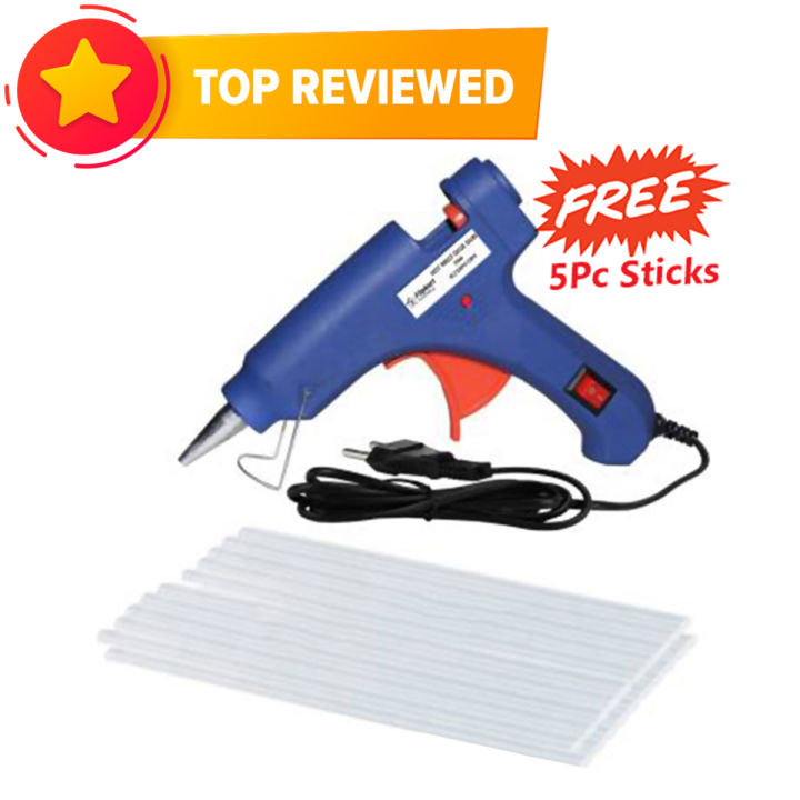 Hot Melt Glue gun + 5 Pcs Glue Strick 11 Inch | Daraz.com.bd
