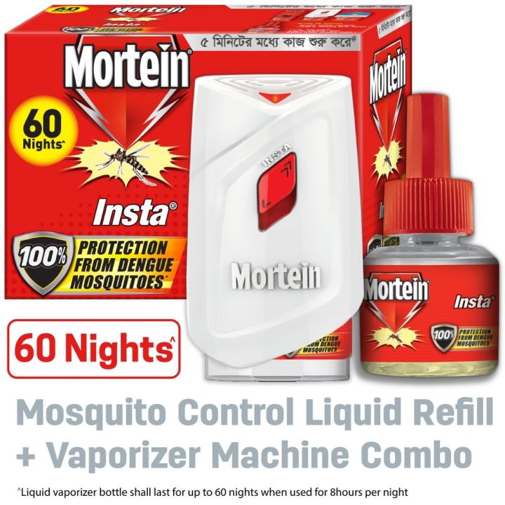 Mortein Mosquito Repellant Machine+Refill Combo Pack 45ml 100% Dengue ...