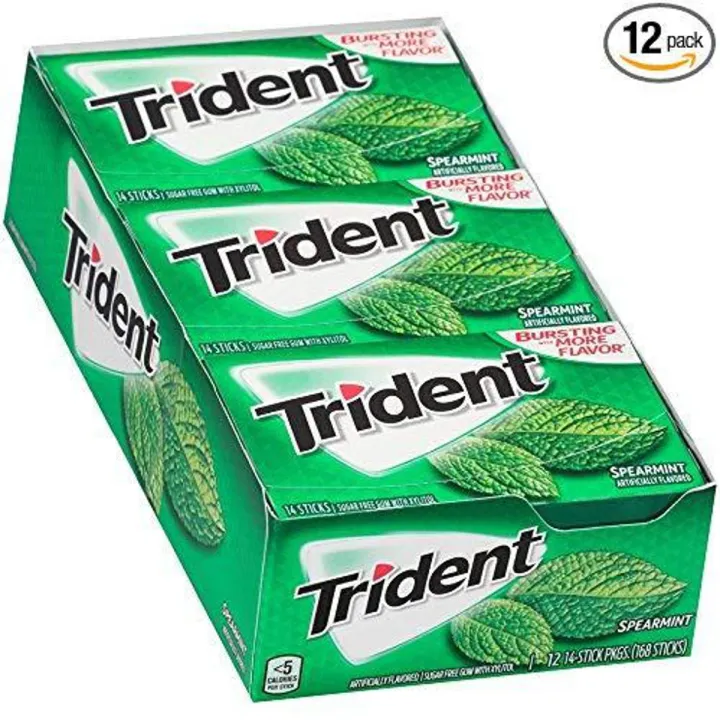 Trident Spare Mint Flavor Gum Full Box - 12 Pack (Sugar Free) | Daraz ...