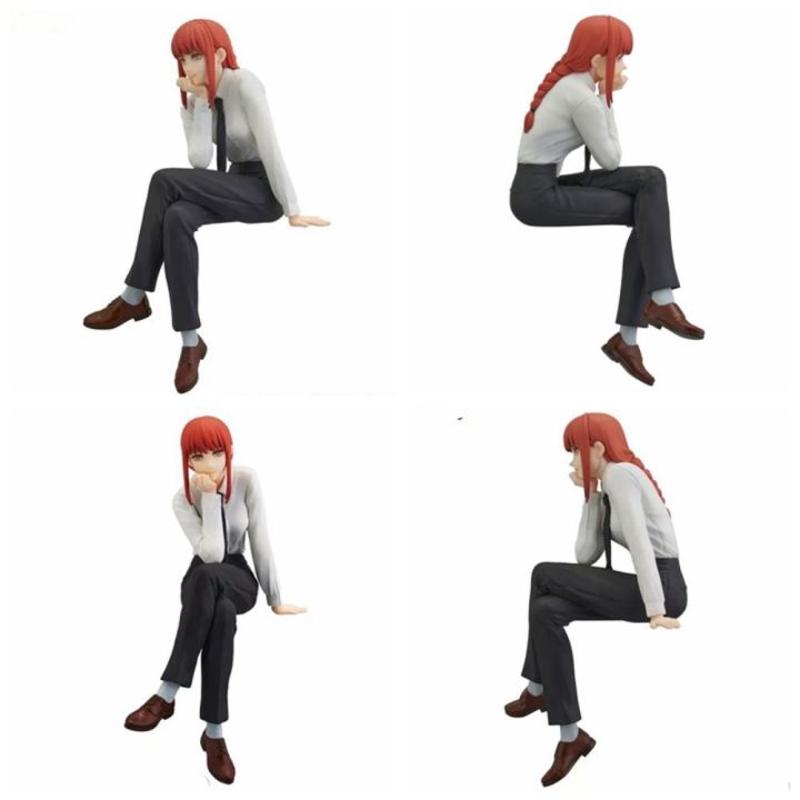 Kids Adult Noodle Stopper Chainsaw Man Figure Sitting Posture Desk ...