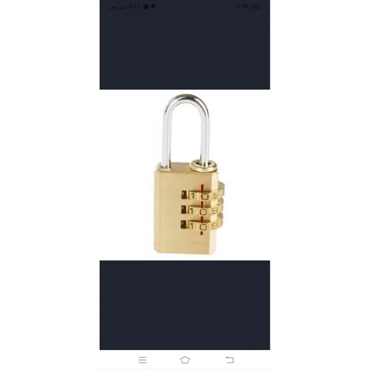 Combination Security Padlock for Bag-Black | Daraz.com.bd