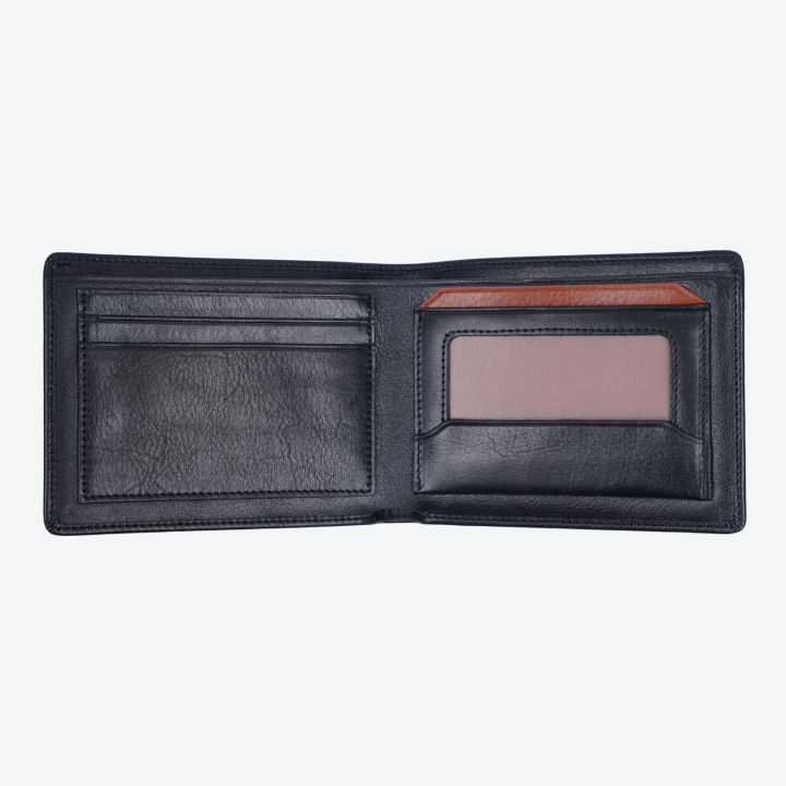 Black Leather Rfid Wallet Men Crazy Horse Wallets Coin Purse Short Male ...