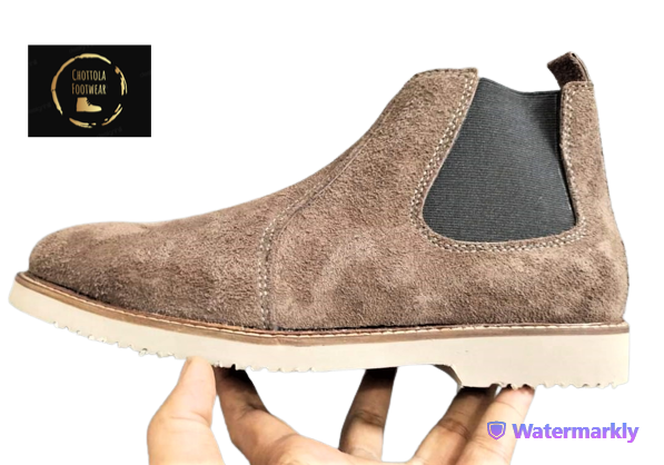 Chelsea boot handcrafted 100% genuine leather for Man fashion Lather ...