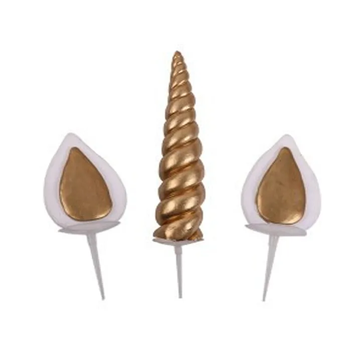Gold Silver Unicorn Fashion Horns + Ears Cake Topper Birthday Cake ...
