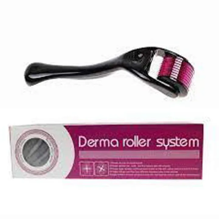 Plastic Derma Roller System0.5 Mm-Black & Purple - Black Head Remover ...