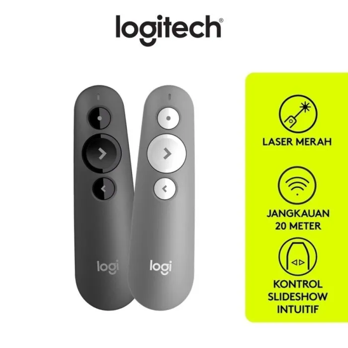 Logitech R500 Laser Presentation Remote Clicker USB For Powerpoint ...